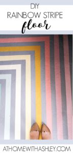 One Room Challenge- DIY Rainbow Floor - at home with Ashley