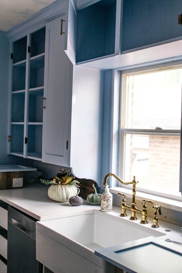 How to Paint Kitchen Cabinets with a Paint Sprayer - at home with Ashley