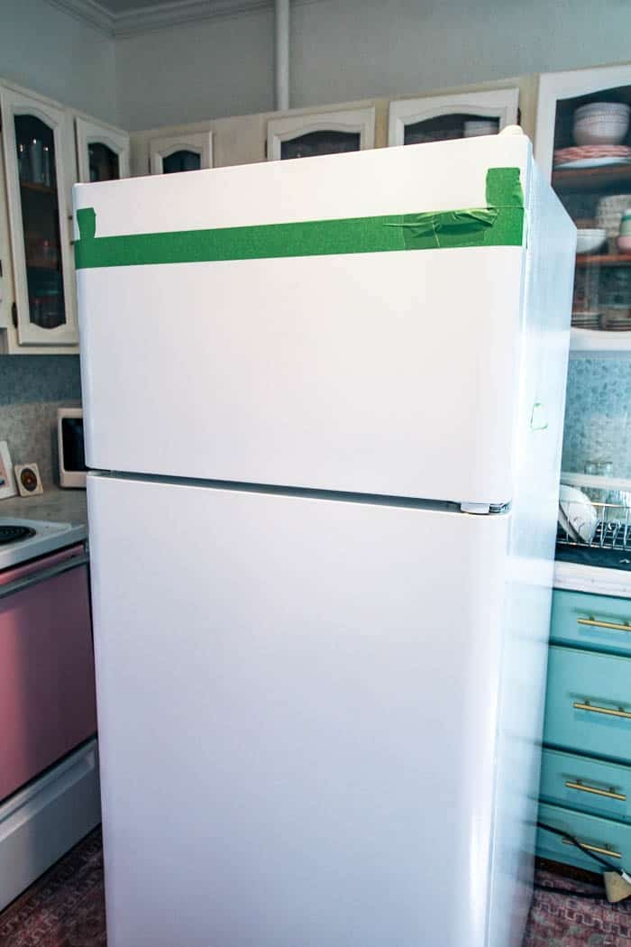 how to paint a rainbow fridge_4880 - at home with Ashley