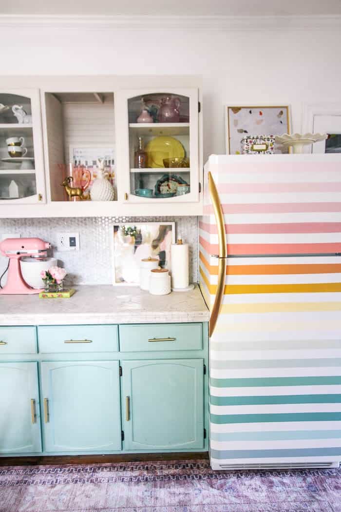 how to paint a rainbow fridge_4889 - at home with Ashley